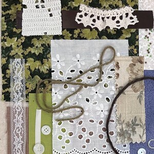 Summer Slow Stitch Kit Fabric Pack Poppies Hand Stitching Junk Journal ...