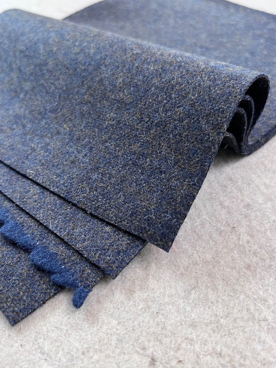 Heather Indigo Blue Felted Wool Journals Slow Stitch Junk Journal ...