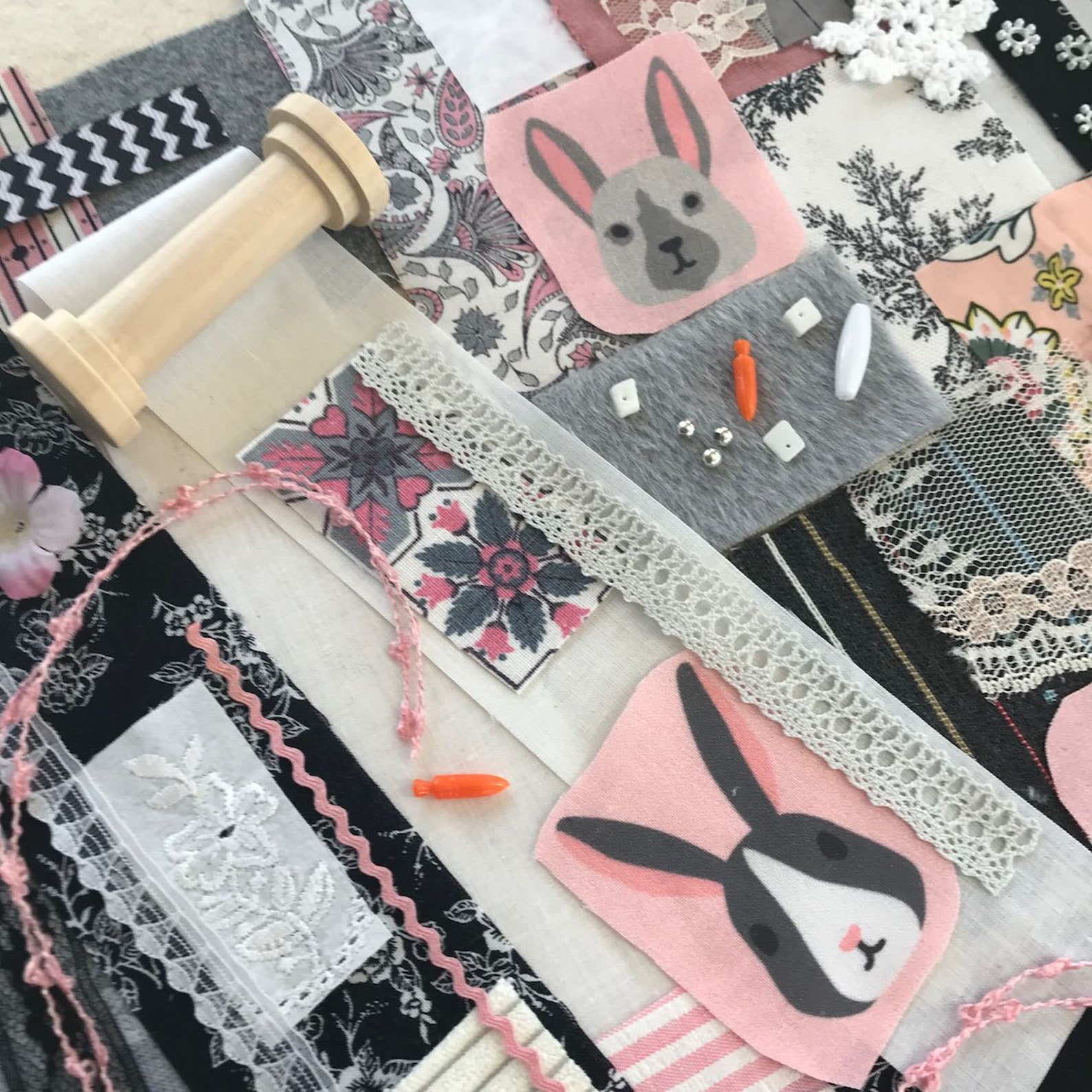 Snippet Roll Rabbit Slow Stitch Kit Easter Spool Pack Mixed - Etsy