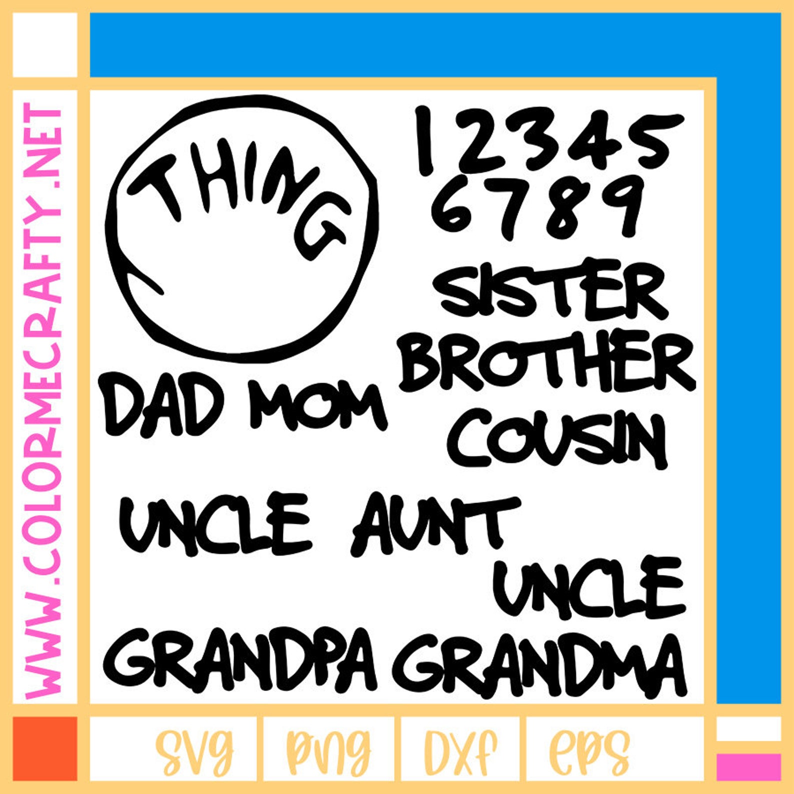 Thing Family SVG - Etsy