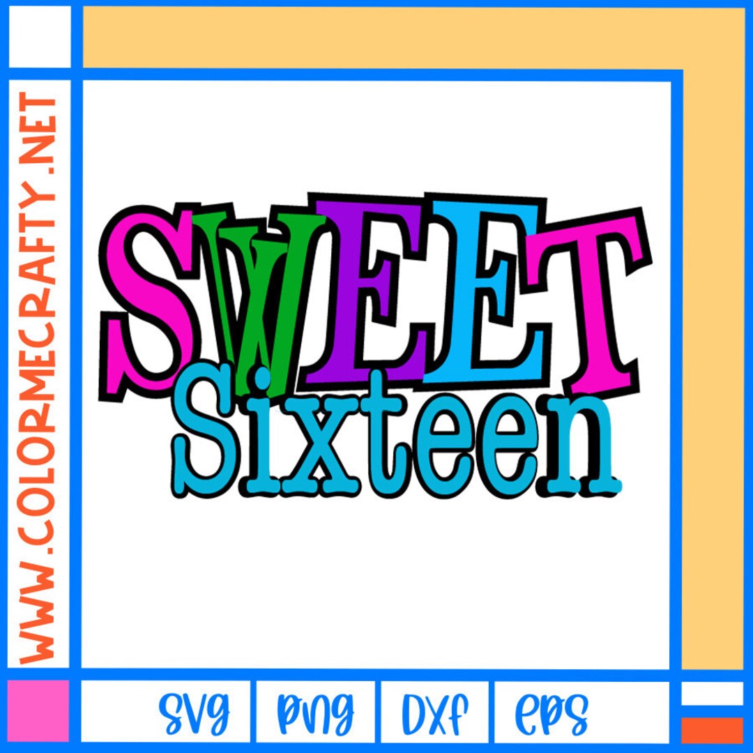 Sweet Sixteen SVG - Etsy