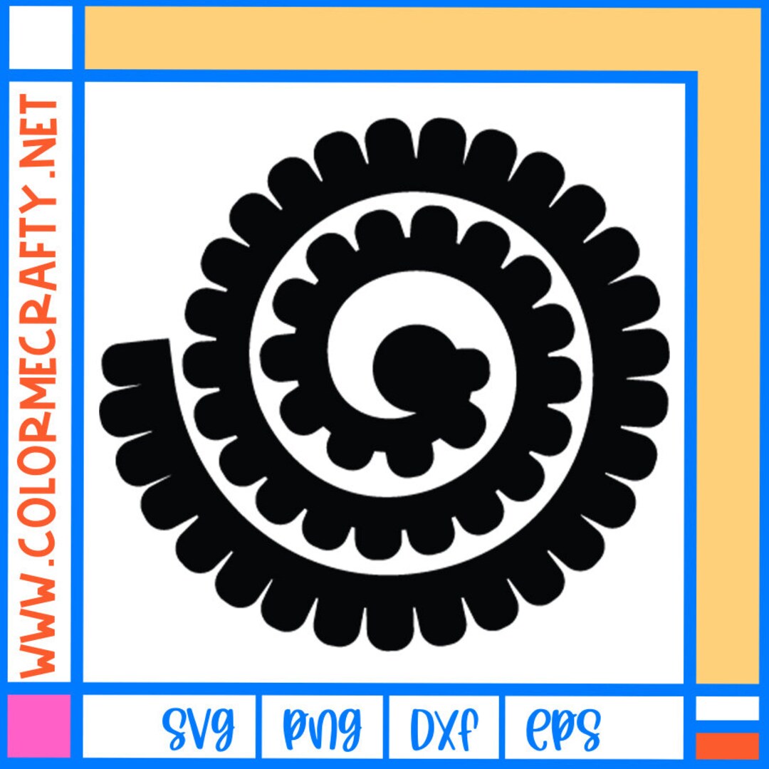 Rolled Paper Flower SVG - Etsy