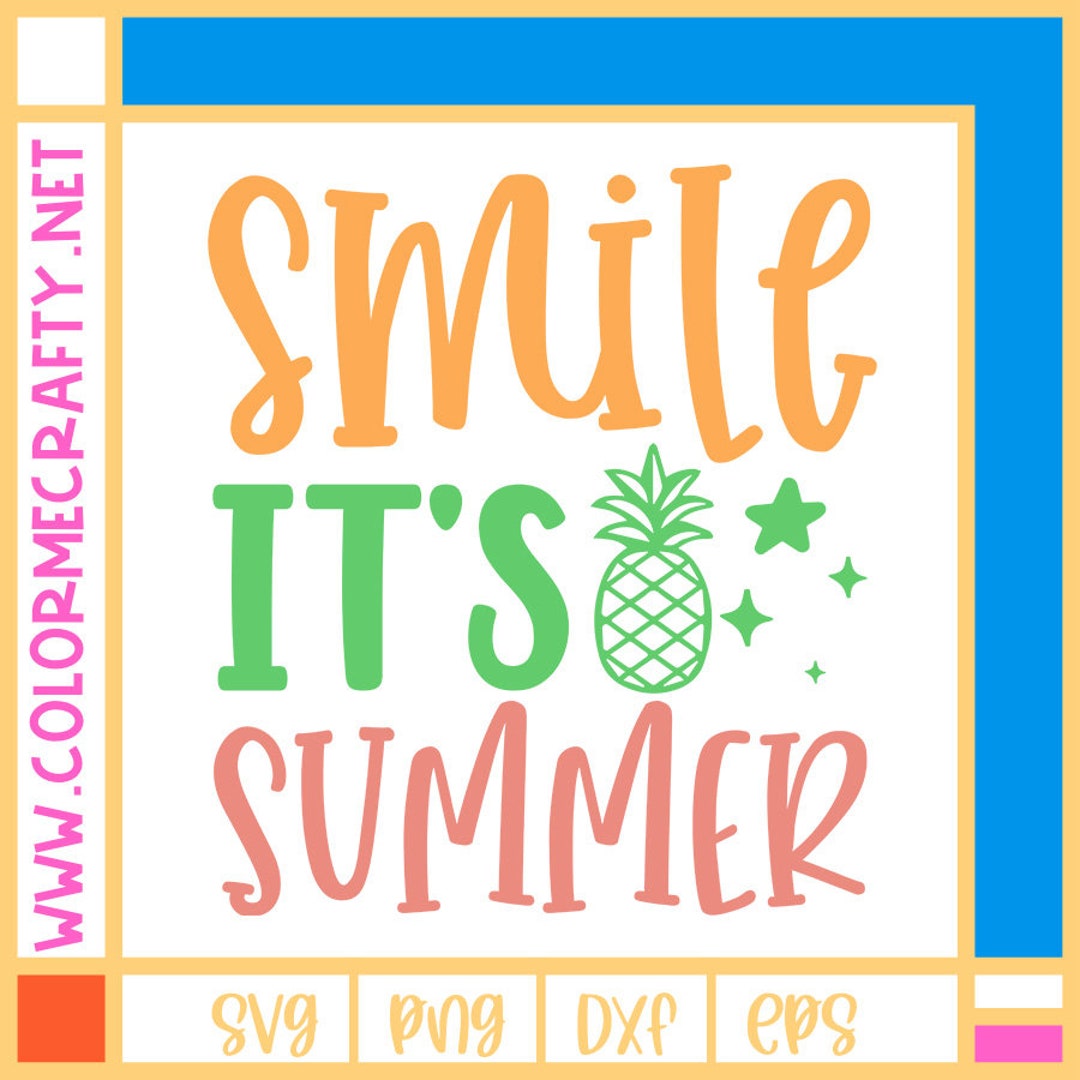 Smile It's Summer SVG - Etsy