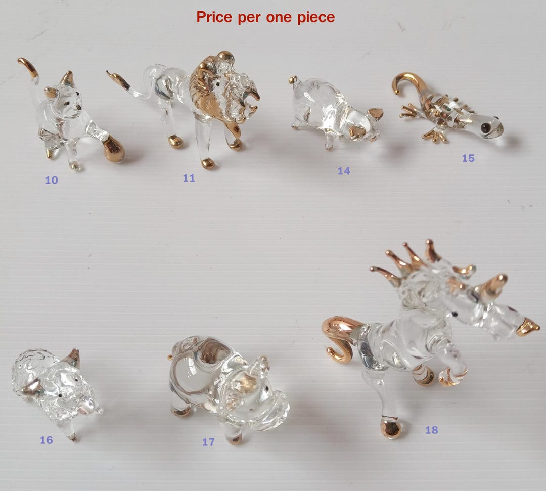 Hand Blown Glass Animal Figurine: Miniature Art Glass Sculpture - Etsy