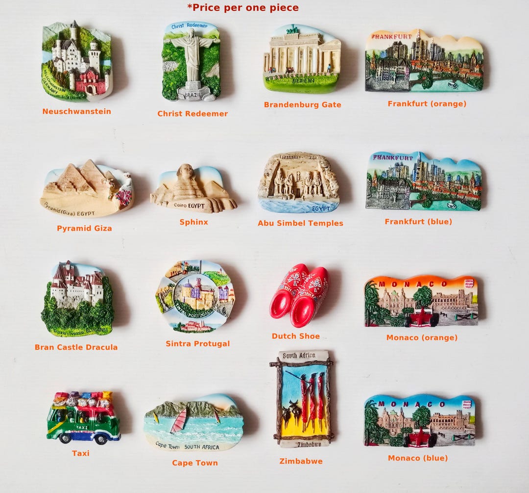 Landmark Souvenir Magnet: Travel Refrigerator Collection #1 - Etsy UK