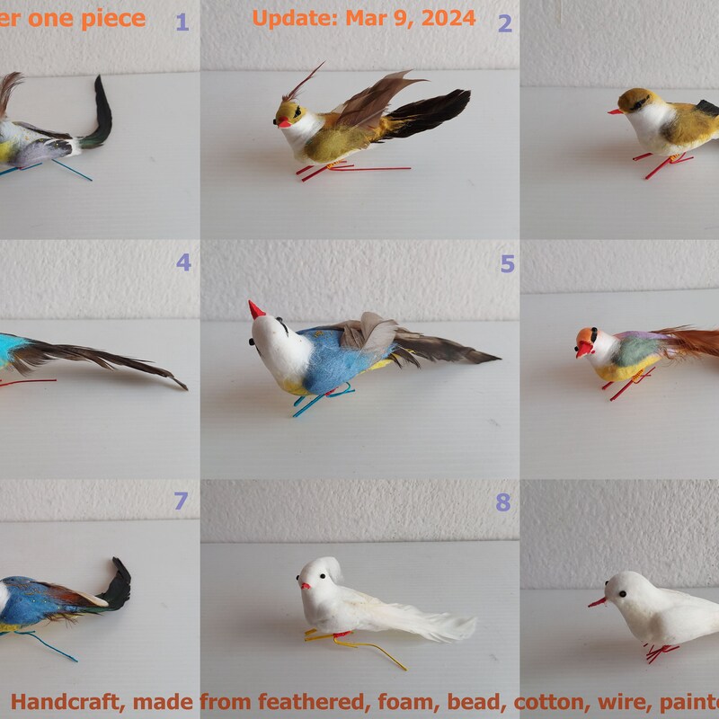 Realistic Artificial Birds - Etsy