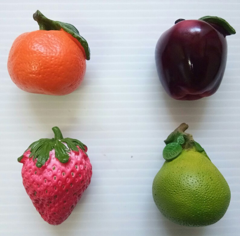 Vibrant and Fun Fruit Models Decor for Your Refrigerator or - Etsy