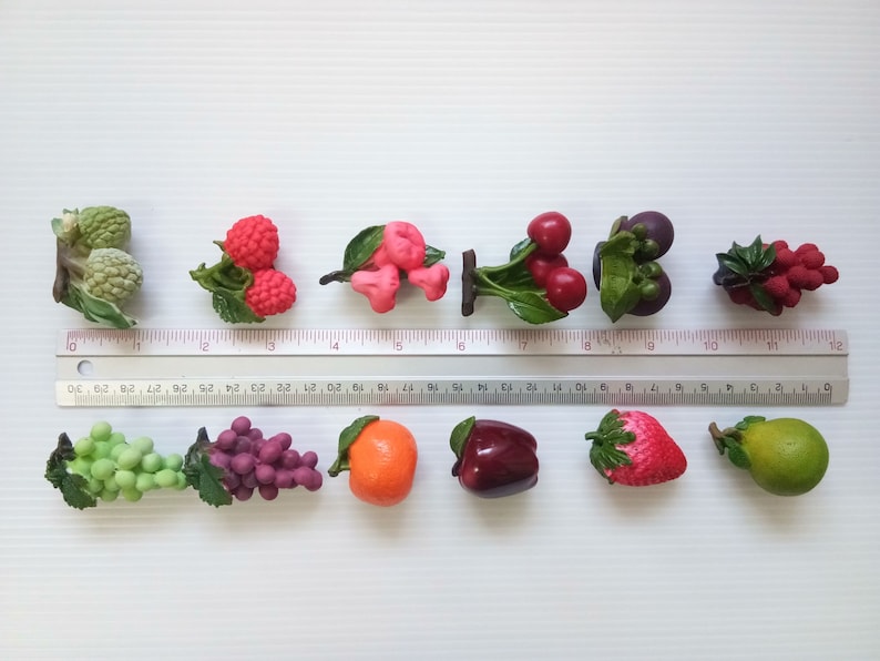 Vibrant and Fun Fruit Models Decor for Your Refrigerator or - Etsy