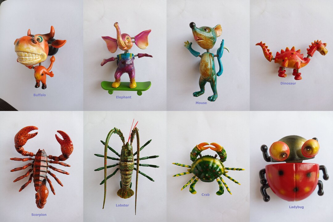 Whimsical Animal Resin Model With Interactive Coil Spring Movement - Etsy