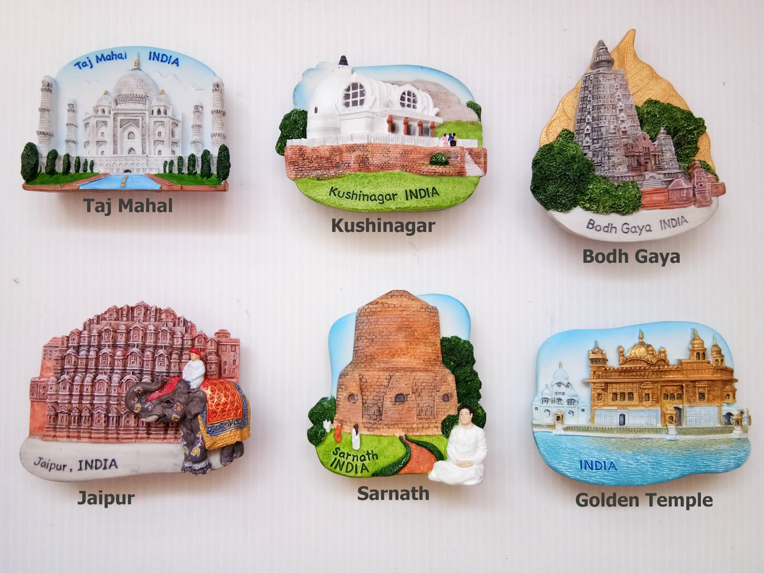 India Landmark Souvenir Magnet Collection Gift for Refrigerator - Etsy