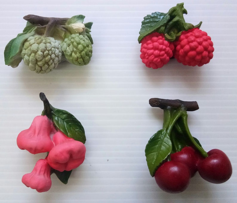 Vibrant and Fun Fruit Models Decor for Your Refrigerator or - Etsy