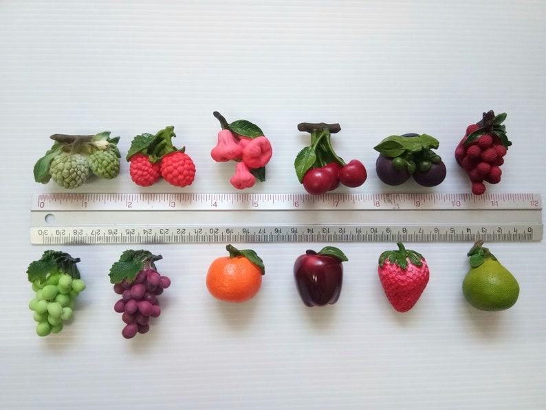 Vibrant and Fun Fruit Models Decor for Your Refrigerator or - Etsy
