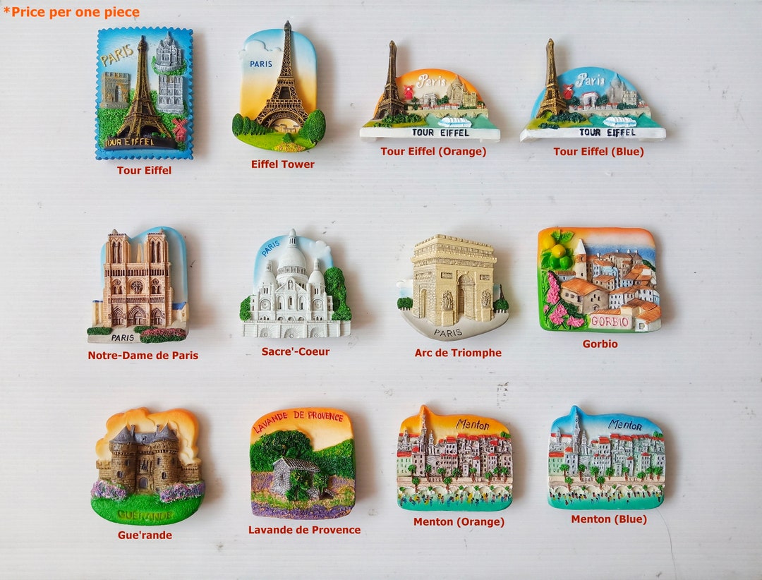 France Landmark Souvenir Magnet Collection Gift for Refrigerator #1 - Etsy