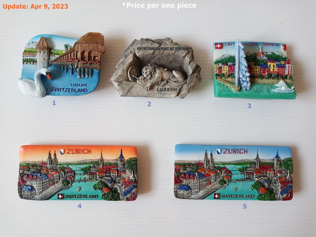 Switzerland Landmark Souvenir Magnet Collection Gift for Refrigerator ...