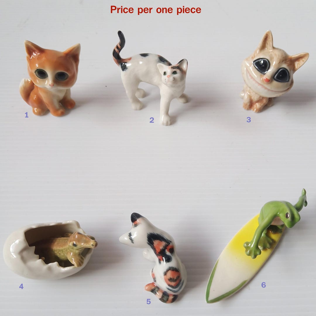 Hand Painted Ceramic Animal Figurines for Pet Lover Gift - Etsy