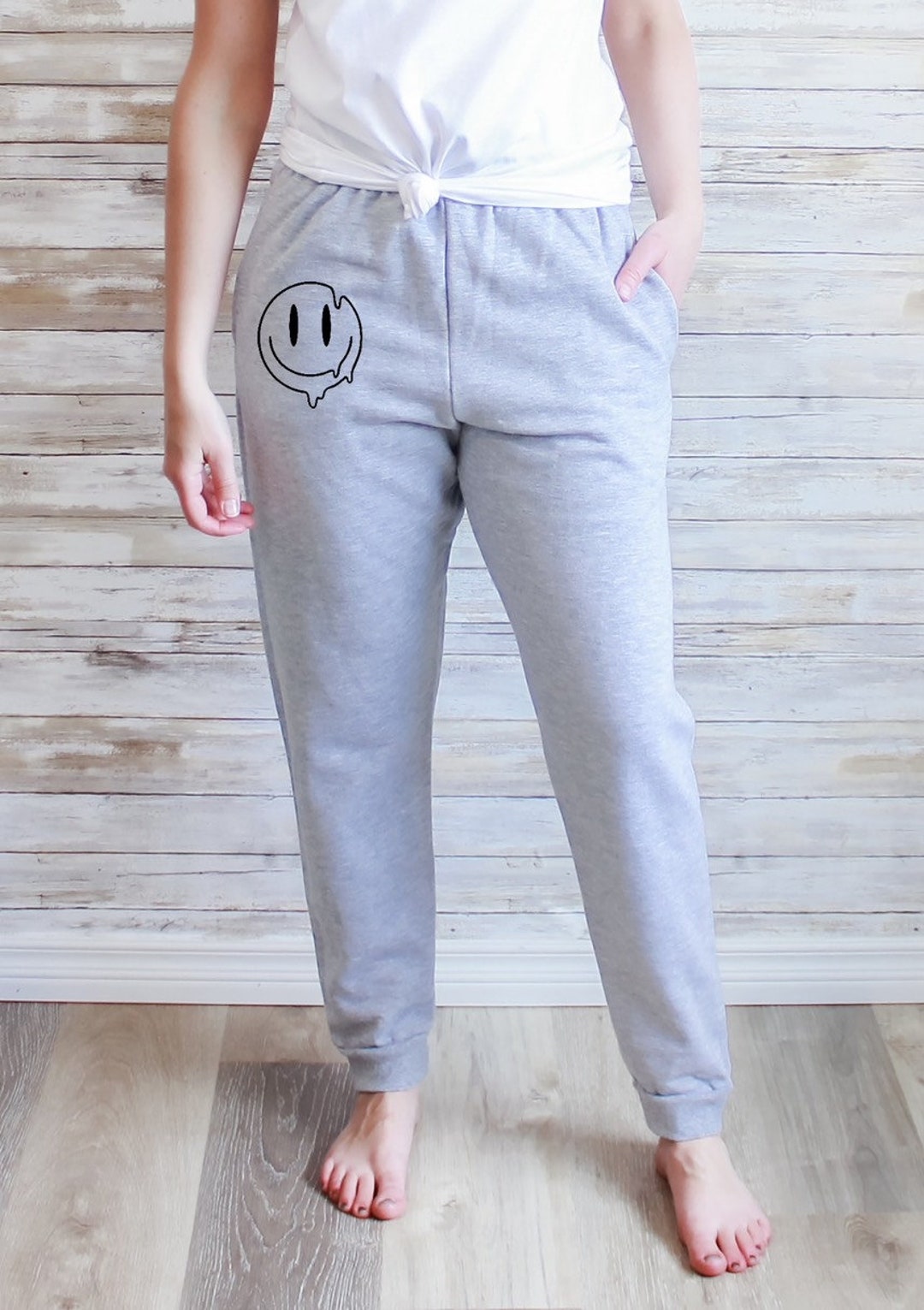 Melted Smiley Face Sweatpants - Etsy