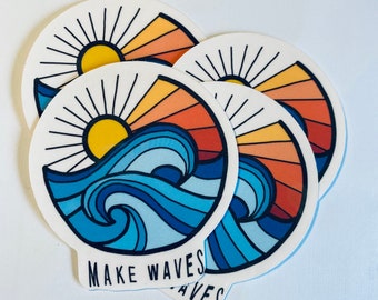 MAKE WAVES Transparent Sticker Sheet // Planner Stickers - Etsy