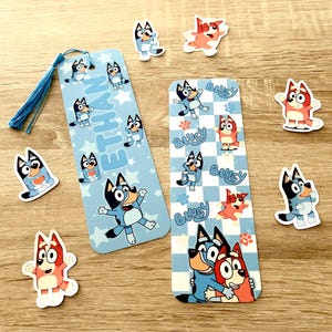 Colourful Bluey Themed Bookmark. Page Marker. Bluey Bookmark Gift Set ...