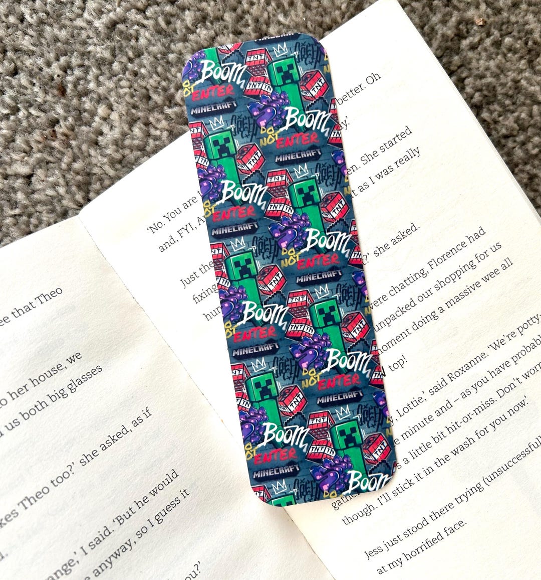 Colourful Minecraft Themed Bookmark / Page Marker. Bookmarks for Kids ...