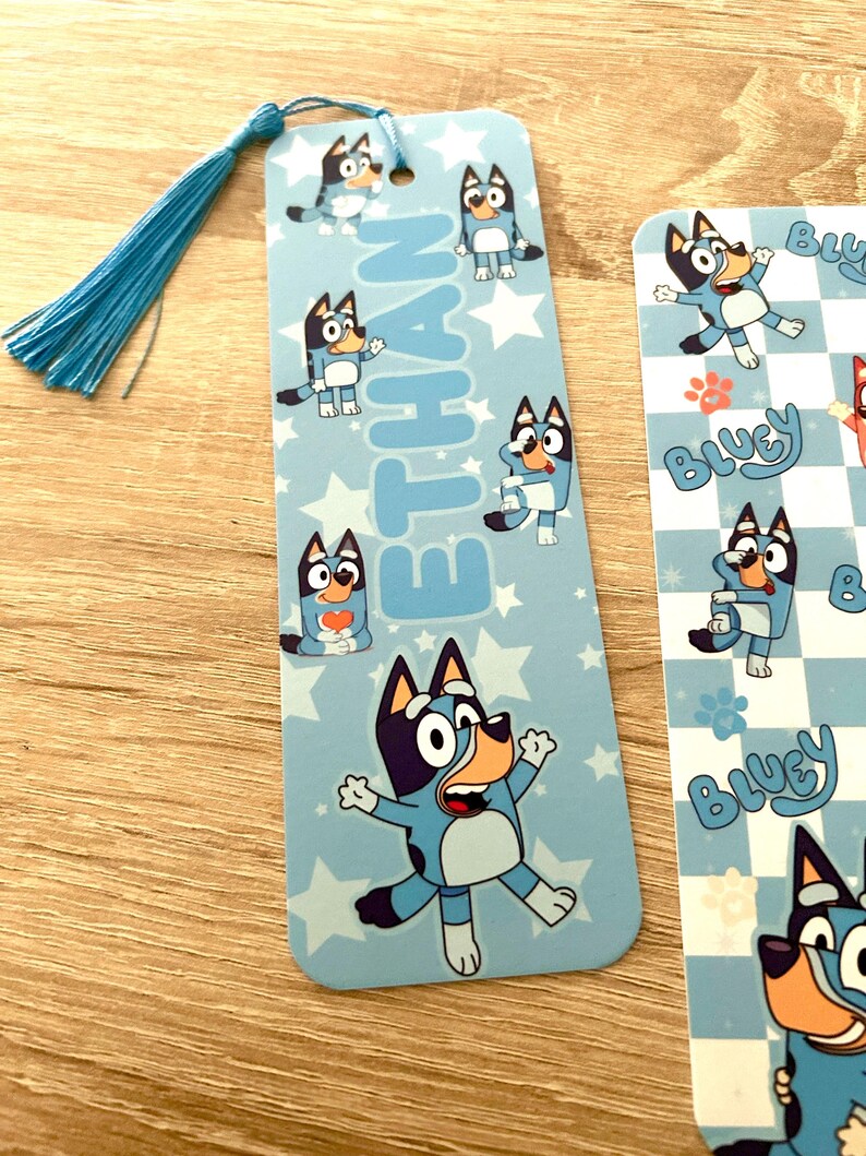 Colourful Bluey Themed Bookmark. Page Marker. Bluey Bookmark Gift Set ...