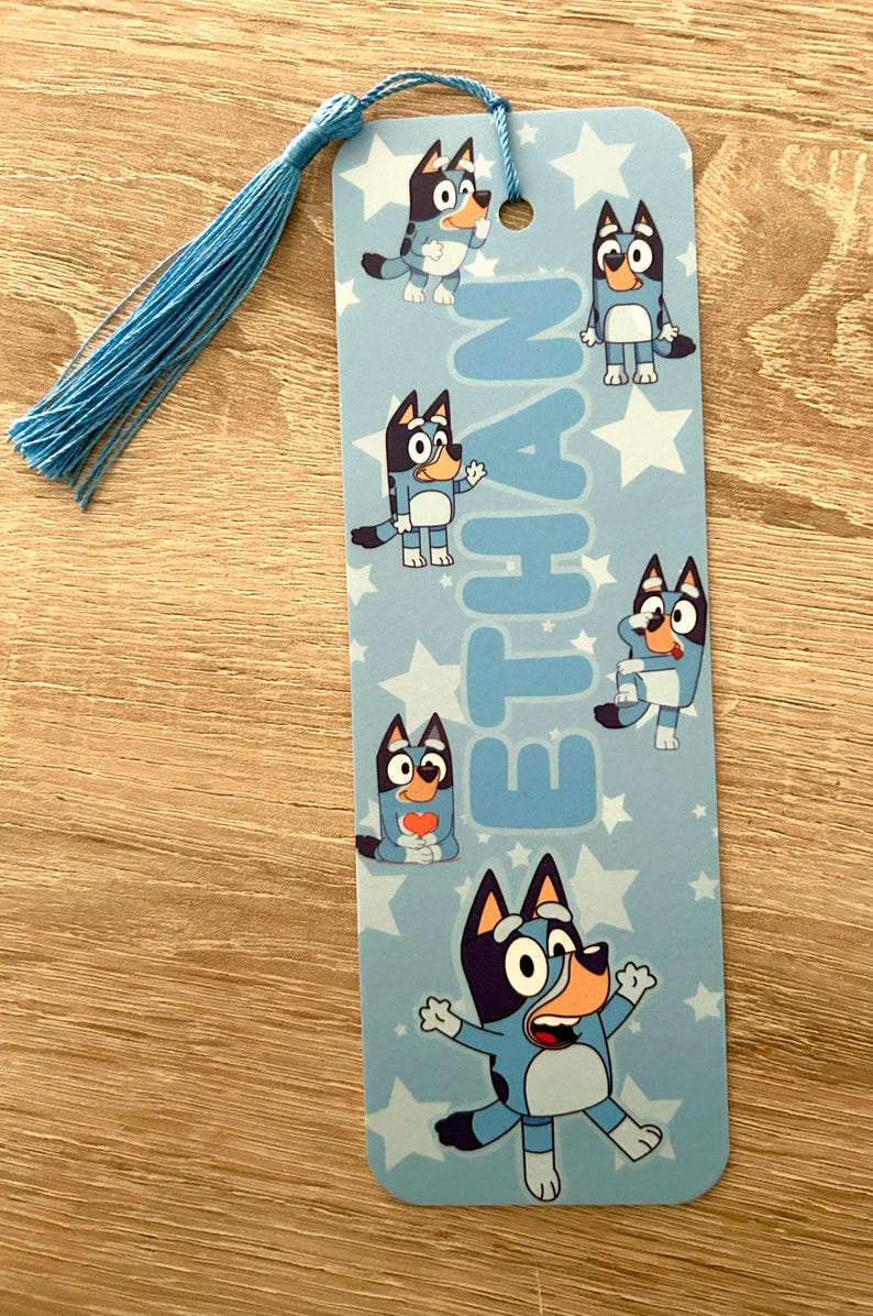 Colourful Bluey Themed Bookmark. Page Marker. Bluey Bookmark Gift Set ...