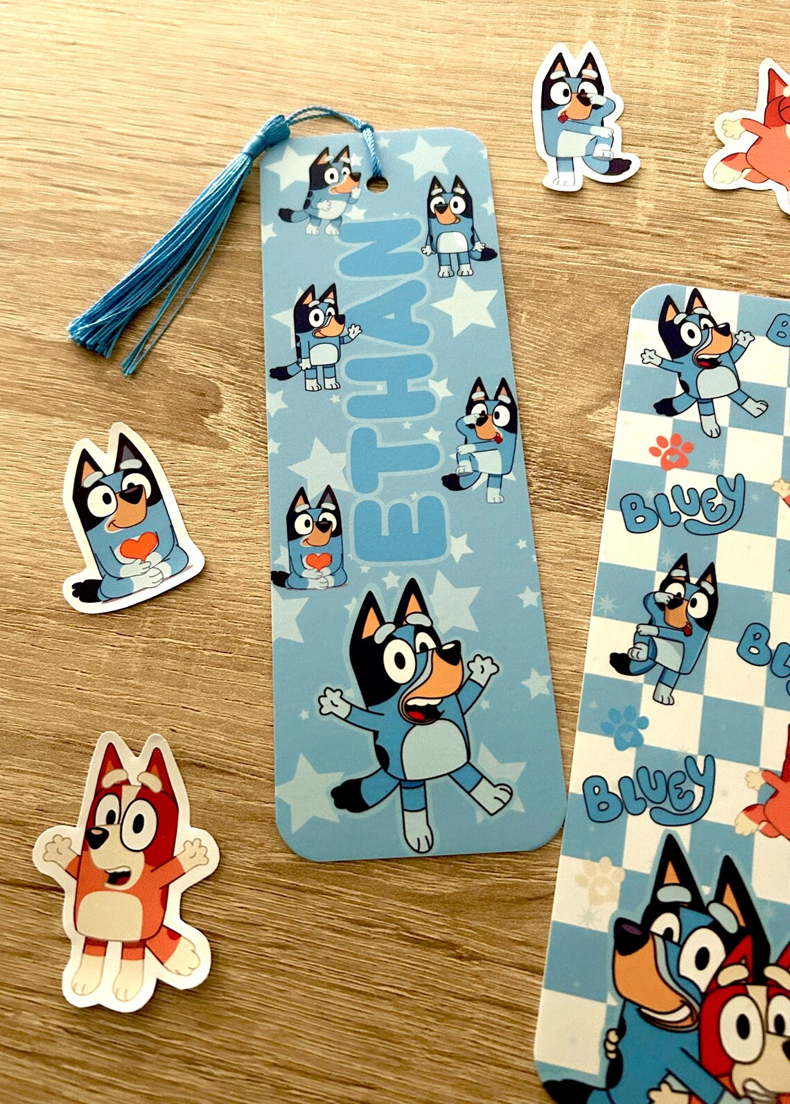 Colourful Bluey Themed Bookmark. Page Marker. Bluey Bookmark Gift Set ...