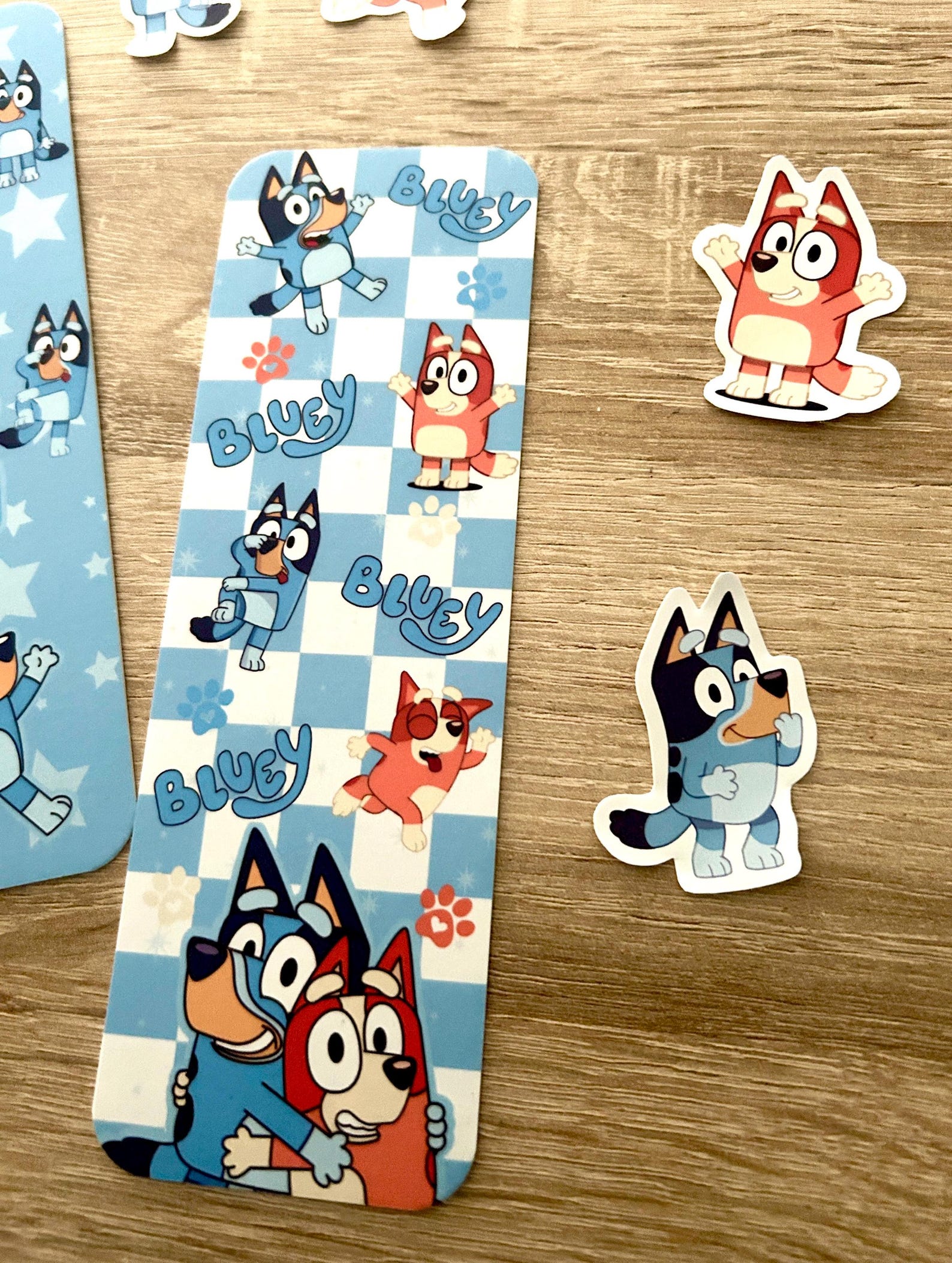 Colourful Bluey Themed Bookmark. Page Marker. Bluey Bookmark Gift Set ...
