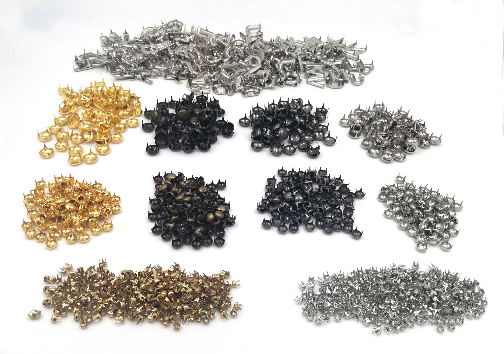 Huge Claw Stud Rivet Mix Pyramid Round Letters Metal 3 Mm 6 - Etsy