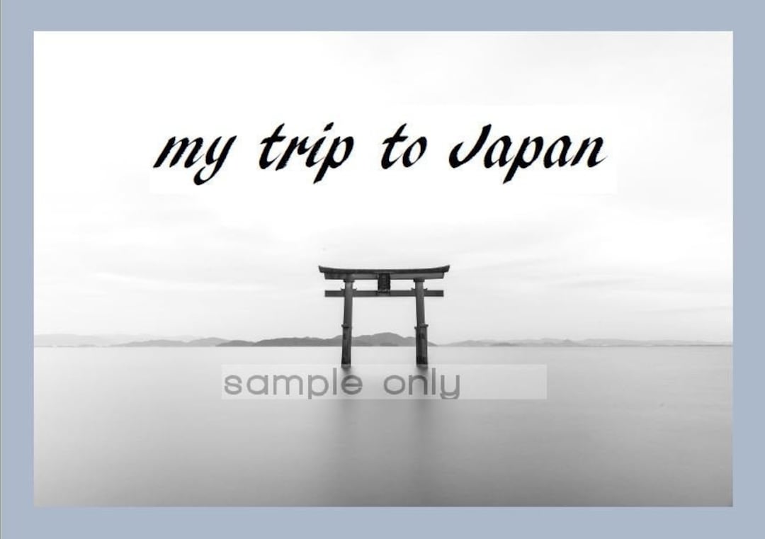 Japan Trip Cover Page Art Photo Shrine Holiday Scrapbooking Journal Zen ...
