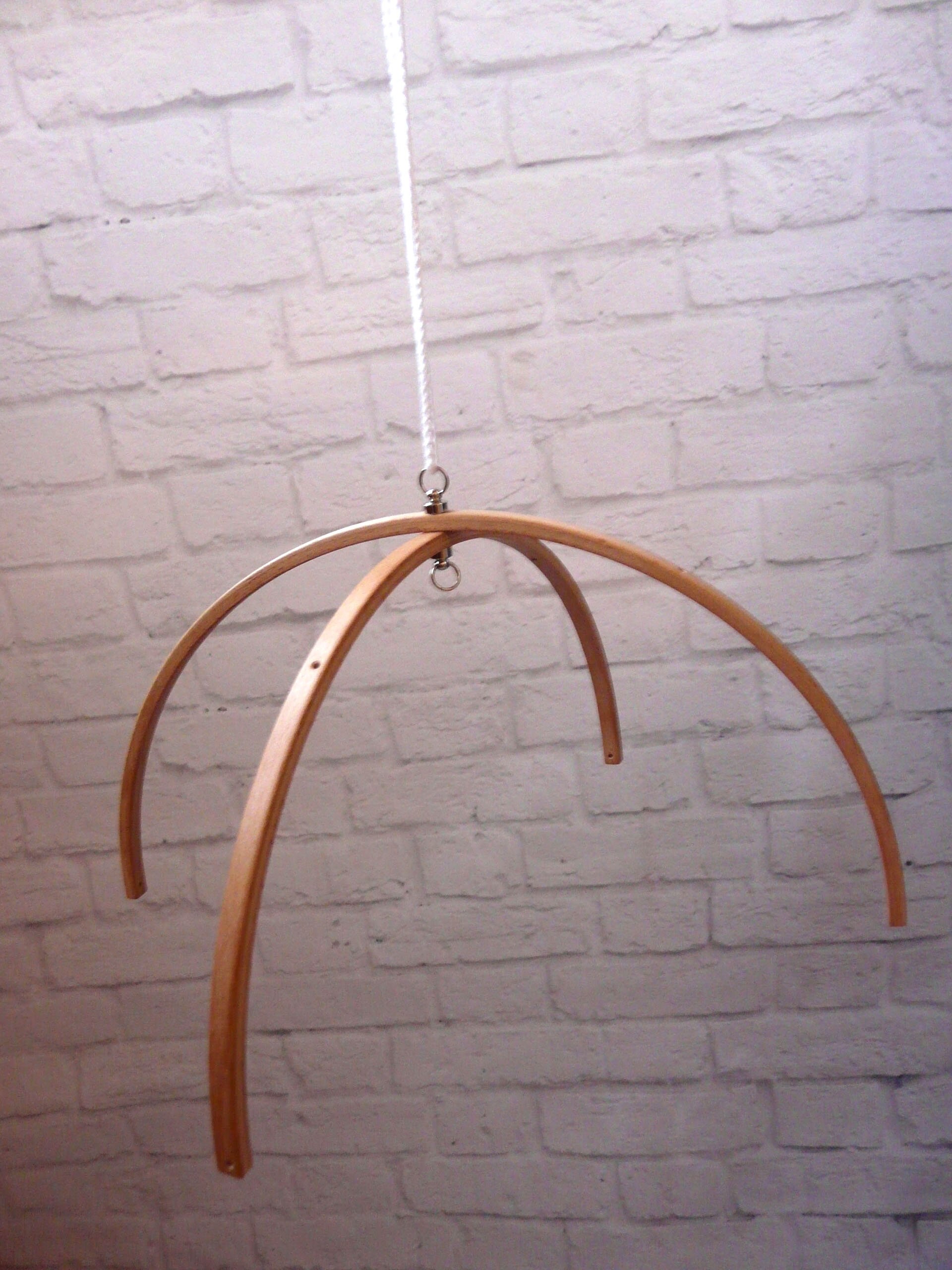 Arc Wooden Mobile Hanger Nursery Frame Decor Mobile Crib Base DIY ...