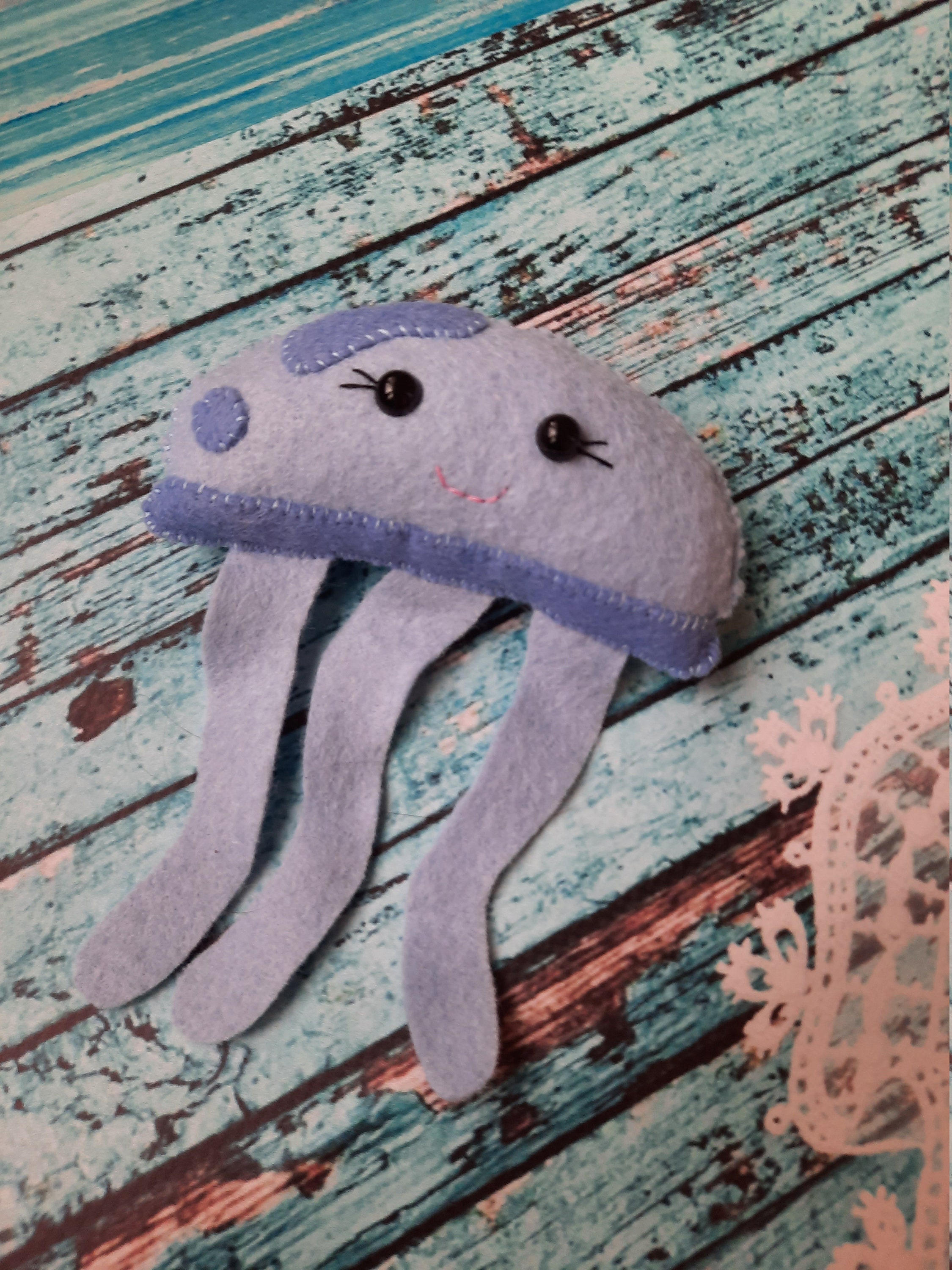 Jellyfish Felt PDF Sewing Pattern Easy Ornaments Baby Mobile Toys Under ...