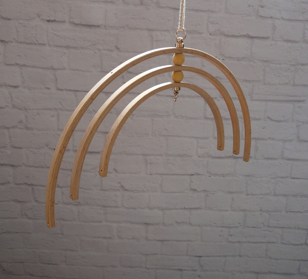 Arcs Wooden Mobile, Hanger Mobile, Frame Mobile, Nursery Decor, Crib ...