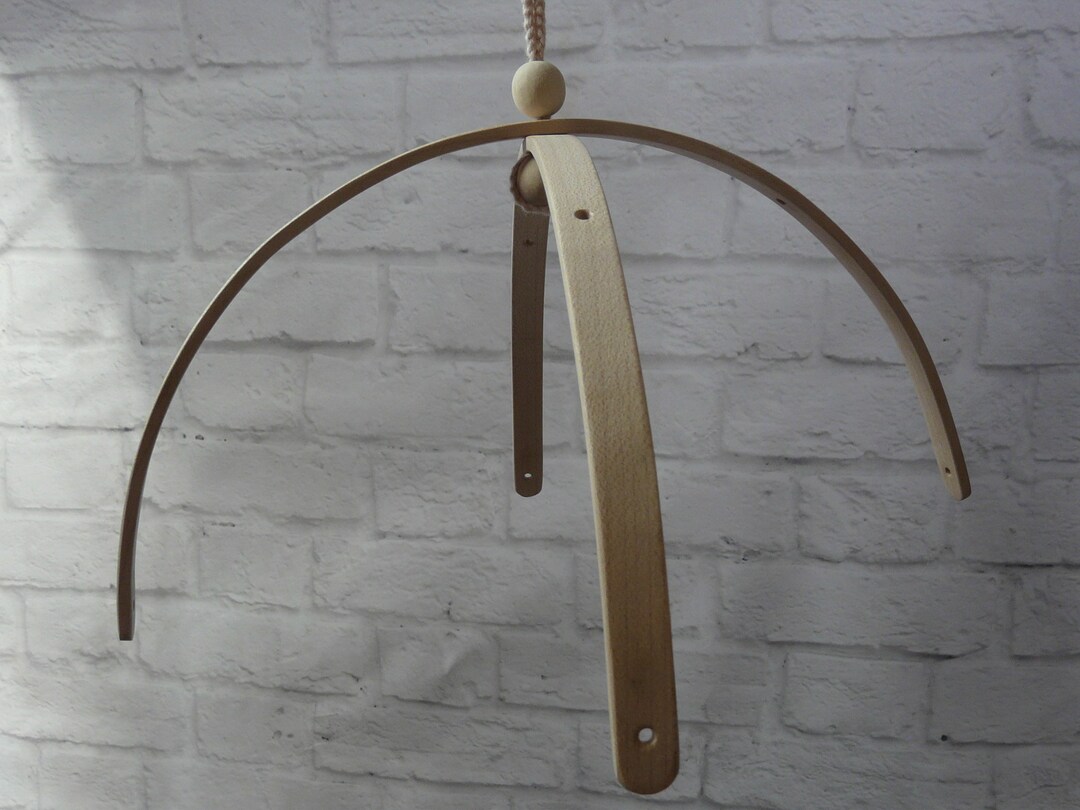 Maple Wooden Mobile Hanger Nursery Decor Base DIY Natural Wooden Frame ...
