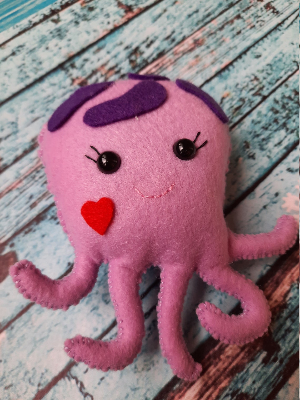 Octopus PDF Felt Sewing Pattern Easy Ornaments Baby Mobile Toys Under ...