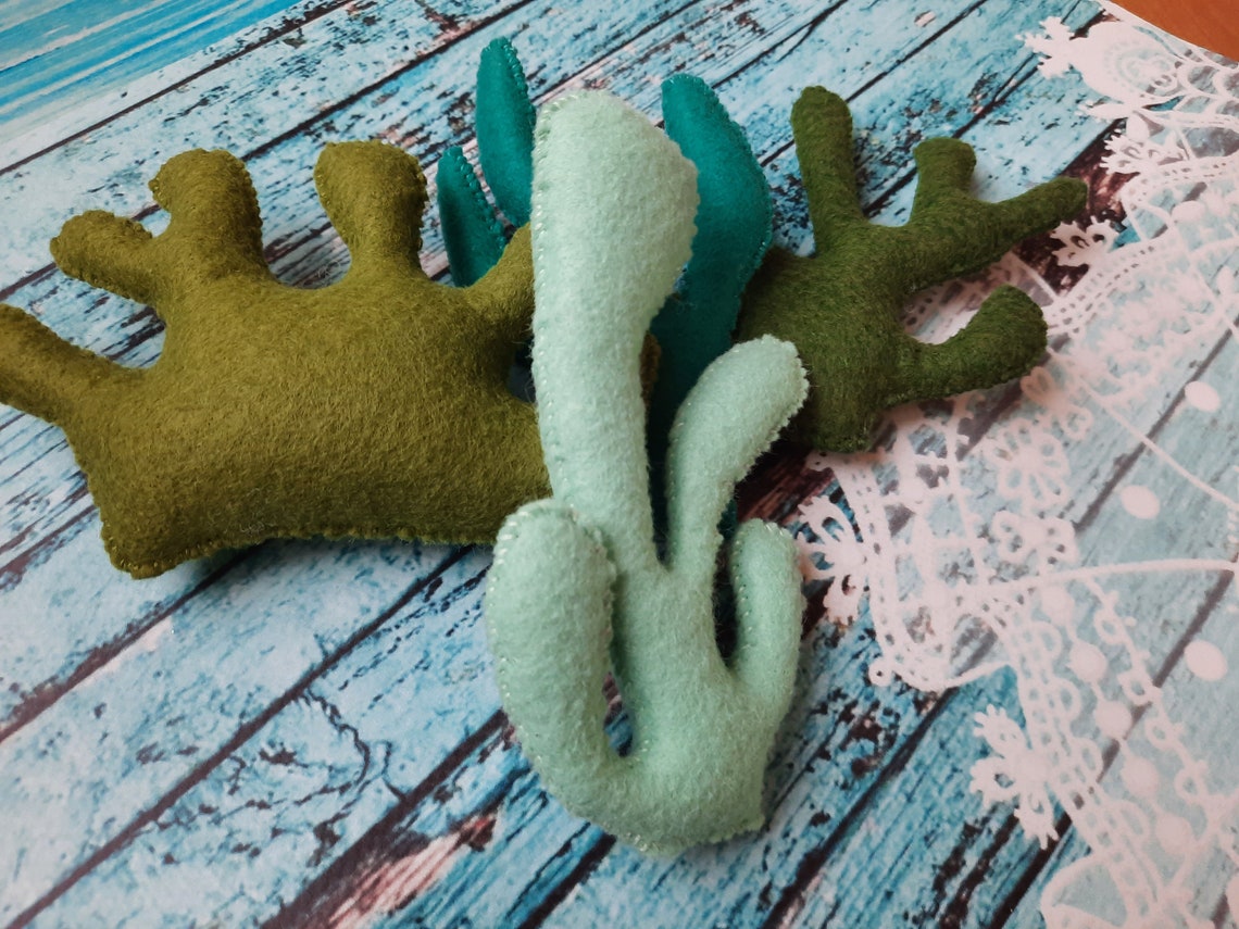 Seaweed Felt PDF Sewing Pattern Sea Life Ornaments Baby Mobile Toys ...