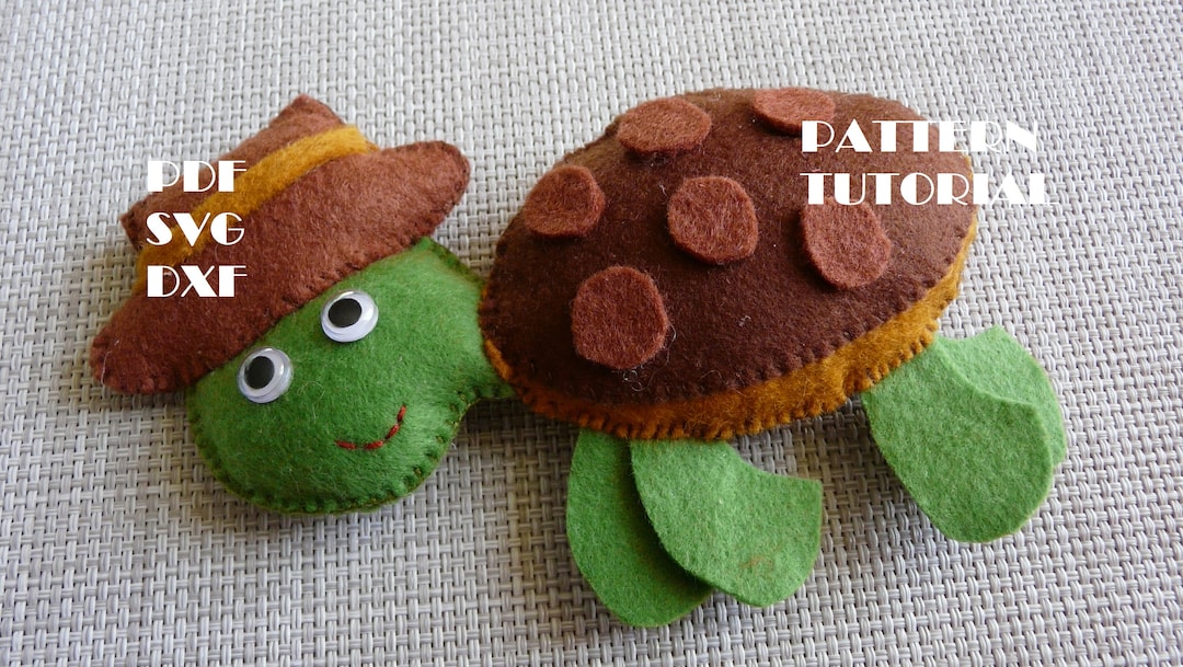 Turtle Toy Tutorial, Ocean Pattern PDF Felt Sewing Pattern, Decoration ...