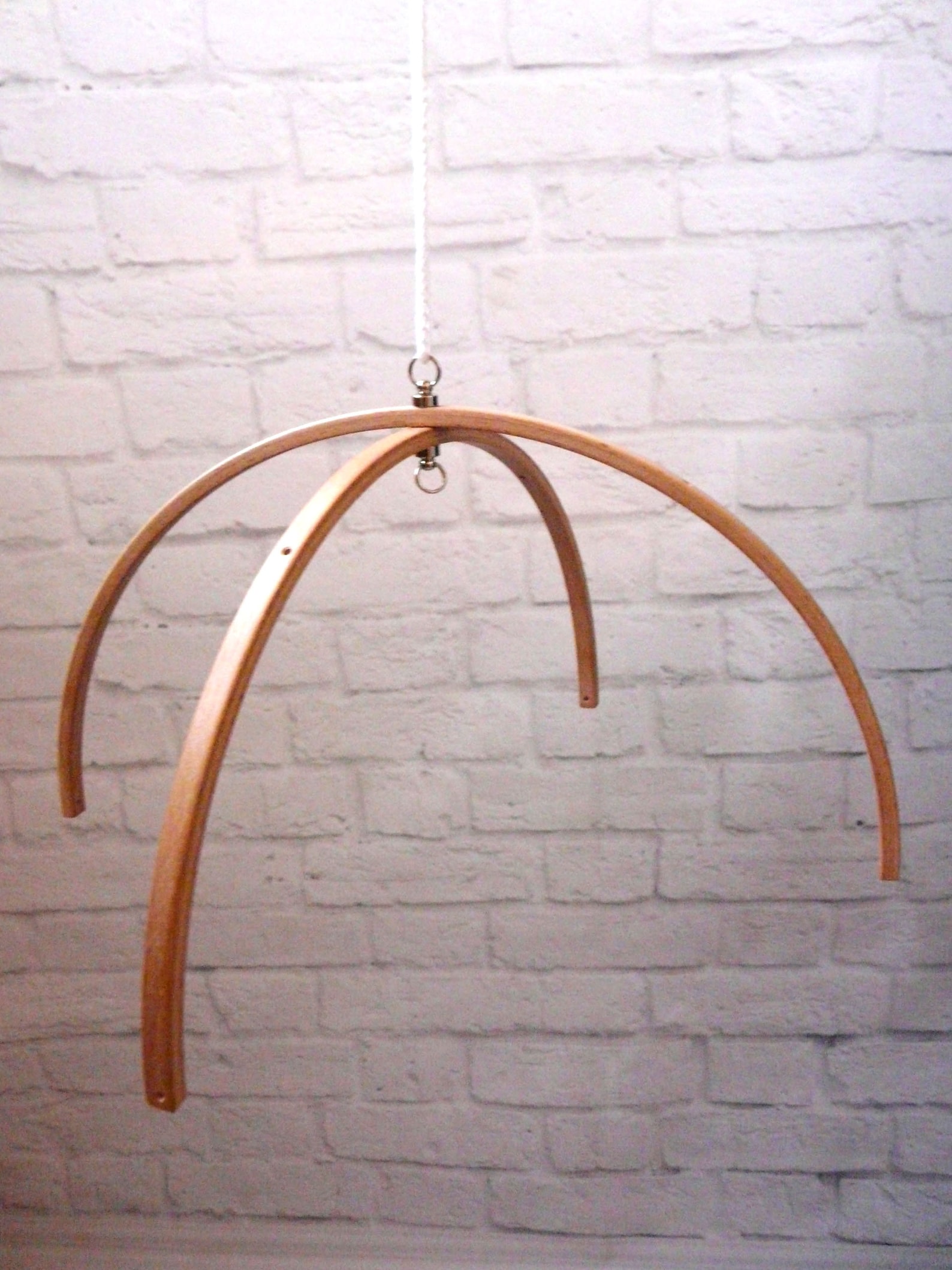 Arc Wooden Mobile Hanger Nursery Frame Decor Mobile Crib Base DIY ...
