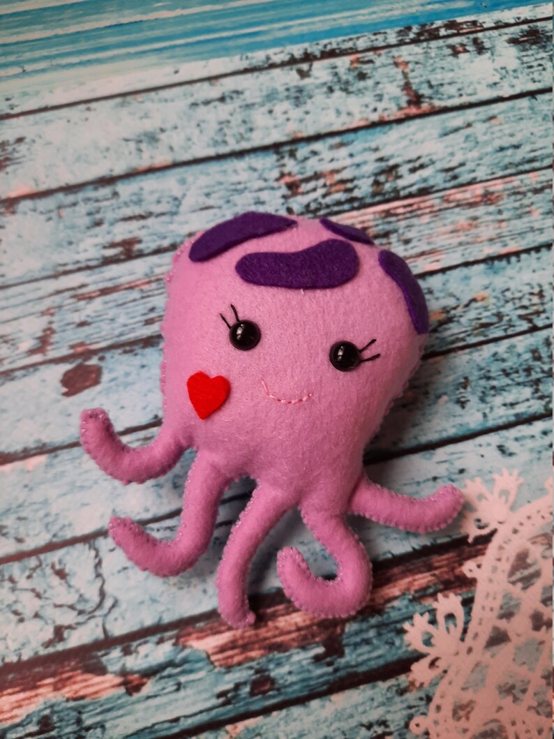 Octopus PDF Felt Sewing Pattern Easy Ornaments Baby Mobile - Etsy