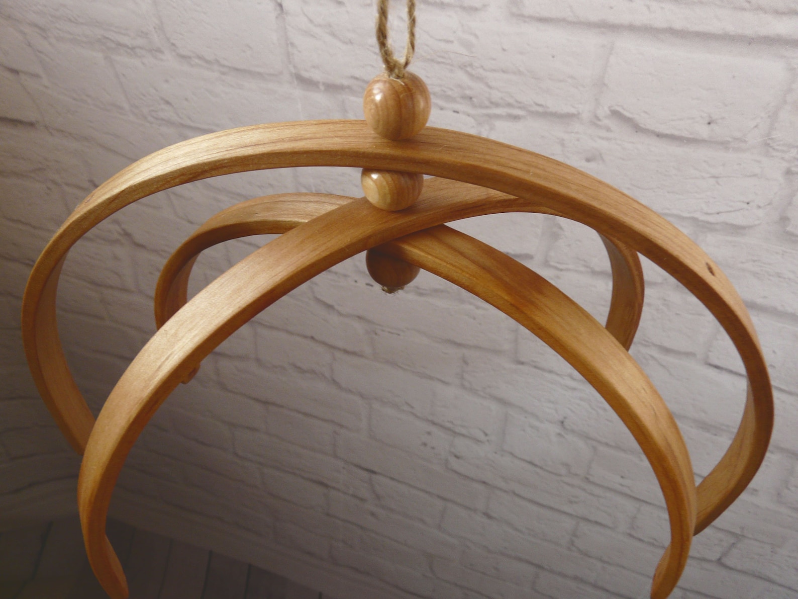 Alder Wooden Mobile Hanger Nursery Decor Mobile Crib Base DIY Natural ...