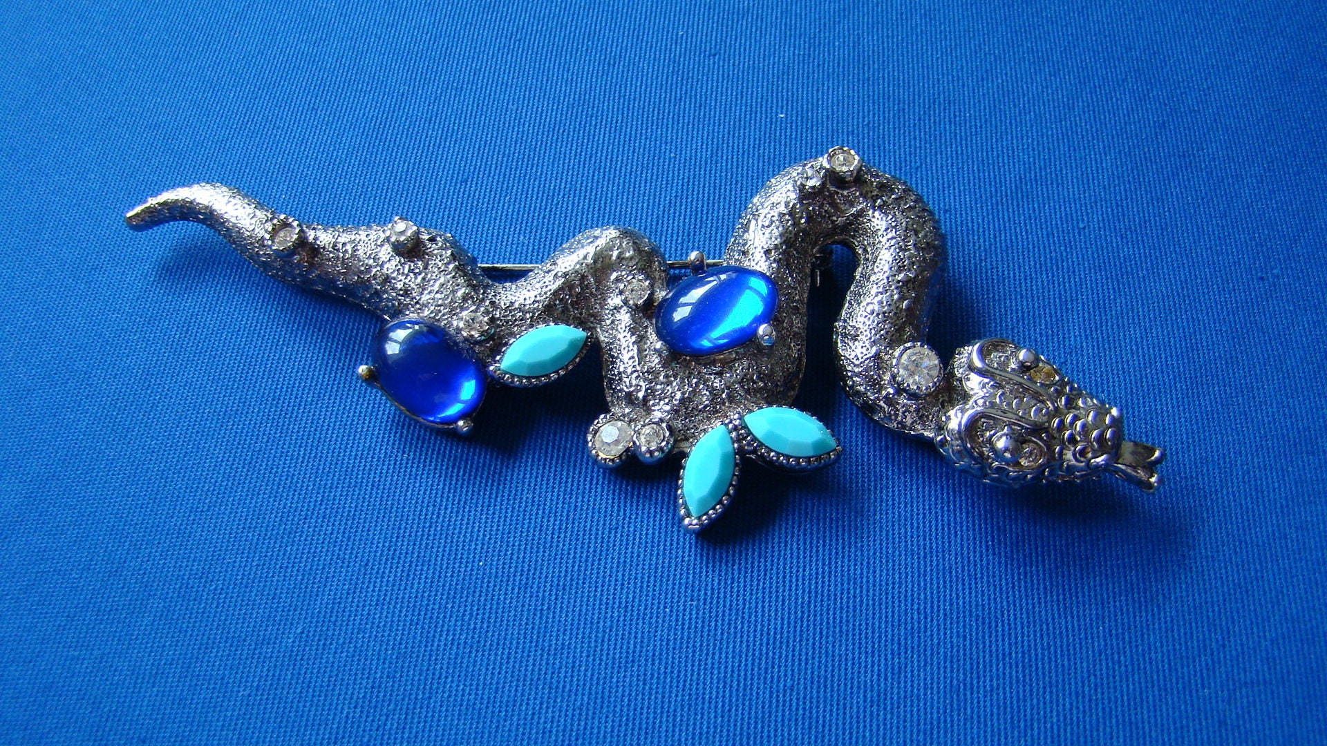 Vintage 1970's Serpent Brooch Statement Piece - 5 Inches (13cms ) Long ...