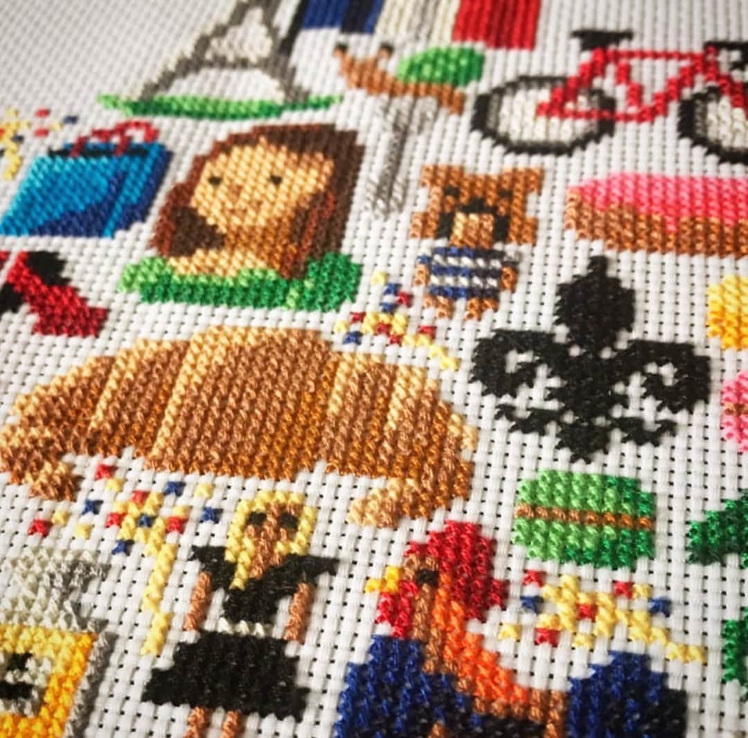 France Cross Stitch Pattern Printable PDF Pattern French Cross Stitch ...