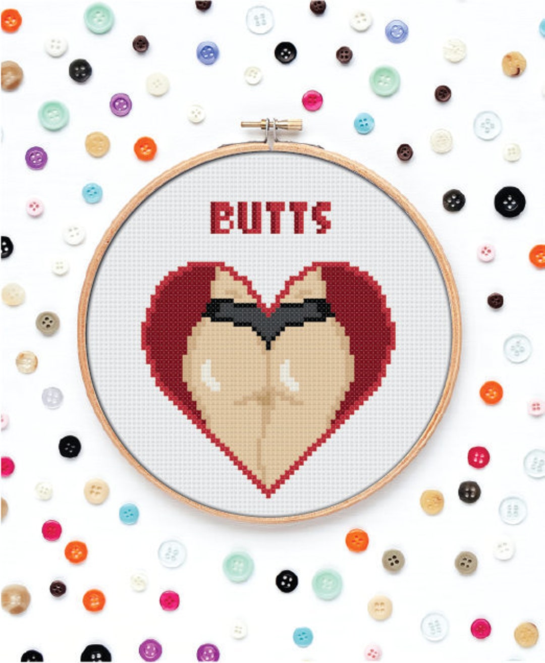 Butts Cross Stitch Pattern Funny Cross Stitch Sexy Cross - Etsy