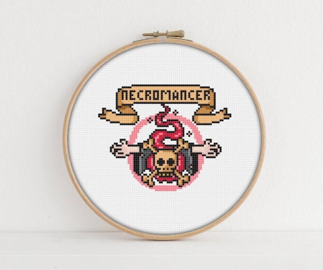 Necromancer Class RPG Cross Stitch Pattern - Printable PDF Pattern ...