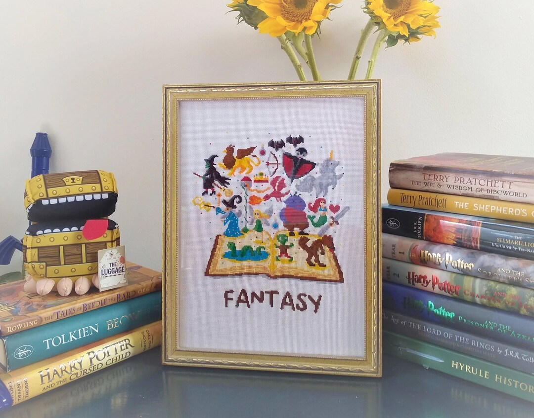 Fantasy Book Cross Stitch Pattern: Unicorns, Vampires (PDF Pattern) - Etsy