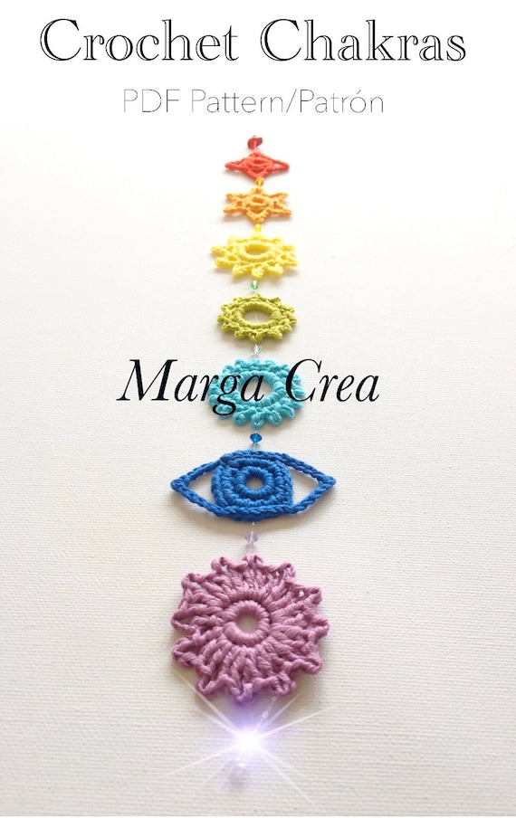 Chakras Crochet PDF easy Pattern Ornament for Meditation DIY - Etsy España