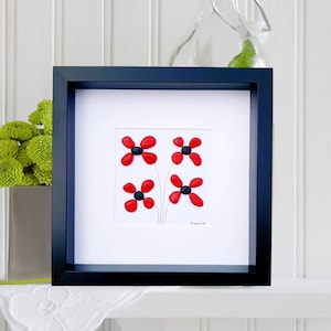 Poppies Pebble Picture, Poppy Pebble Art, Poppies Picture, Poppy Art ...