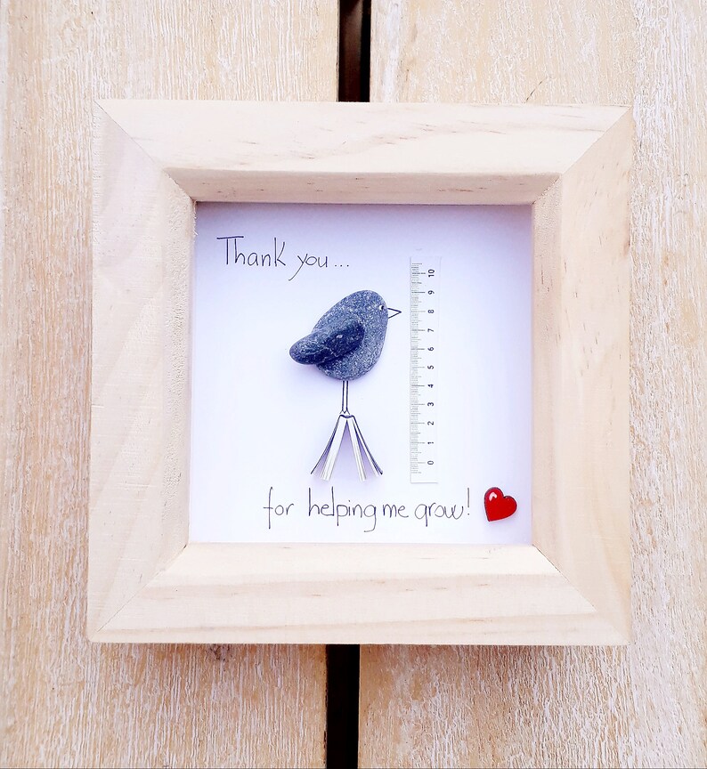 Teacher Present, Thank You Teacher Pebble Picture Gift, Graduation Gift ...