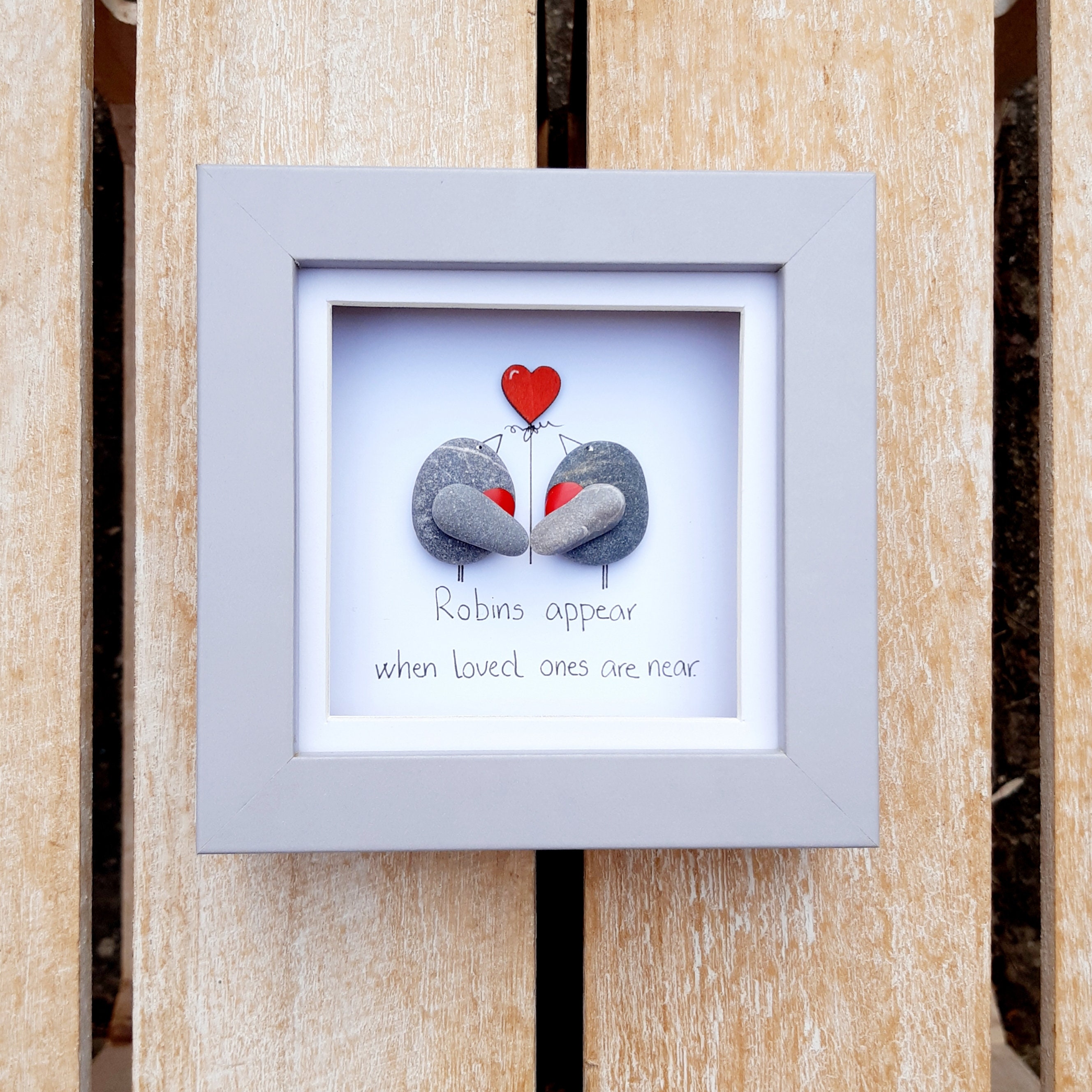 Family Loss, Lost Friend Art, Memorial Keepsake Picture With Robins ...