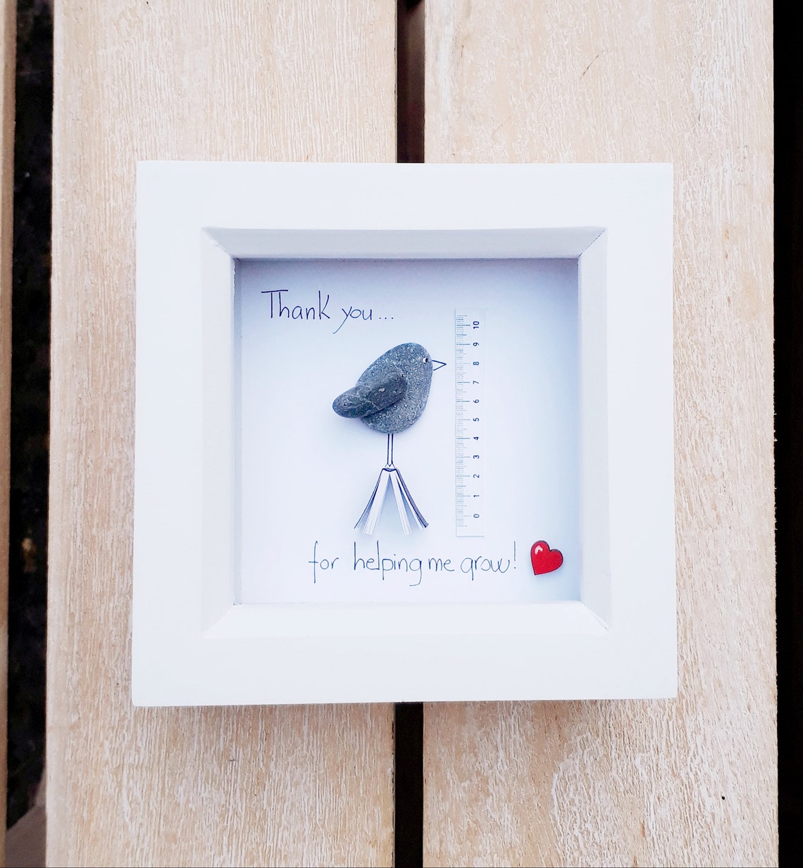 Teacher Present Thank You Teacher Pebble Picture Gift | Etsy UK