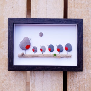 Robins Pebble Picture, Robins Family Present, Robin Birthday Gift ...